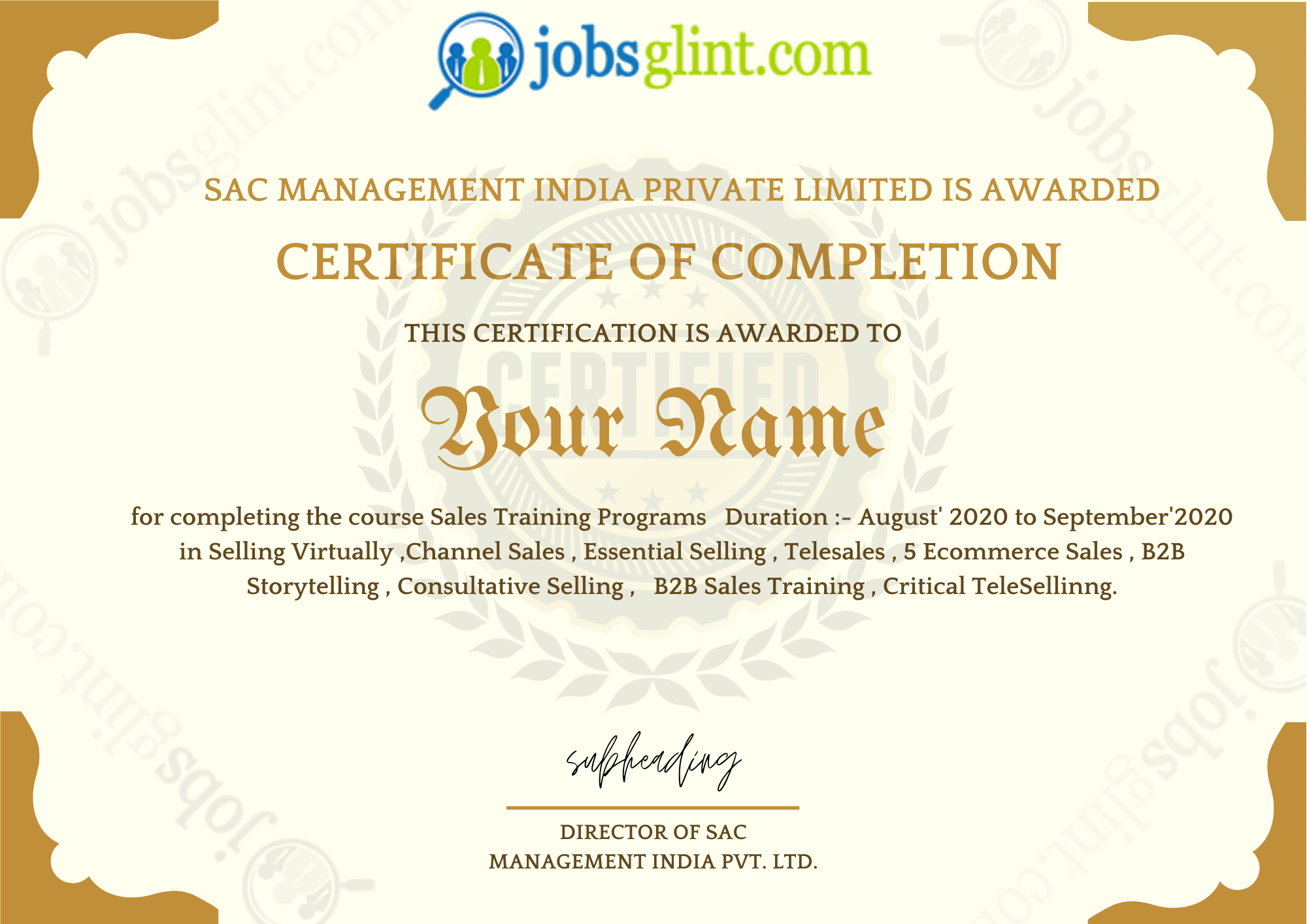 Sales Skills Training Program